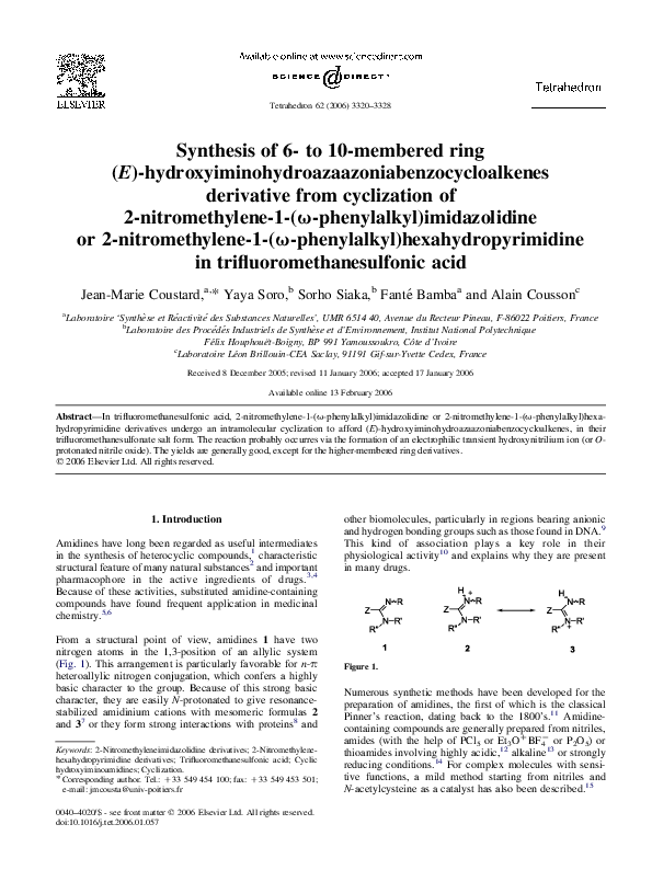 (PDF) Synthesis of 6-to 10-membered ring (E ...