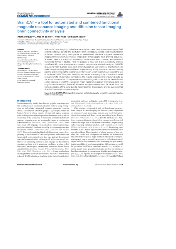 (PDF) BrainCAT - a tool for automated and combined functional magnetic resonance imaging and ...