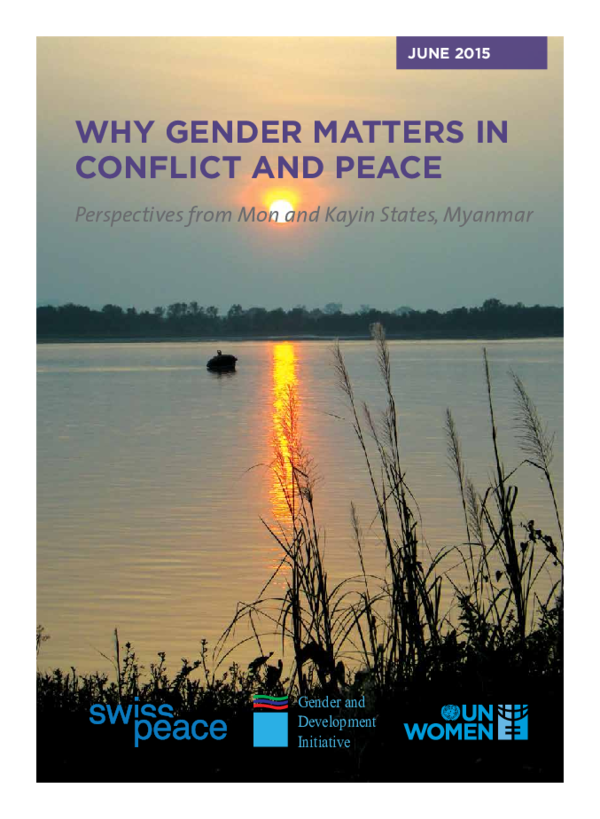 (PDF) Why Gender Matters in Conflict and Peace: Perspectives from Mon ...