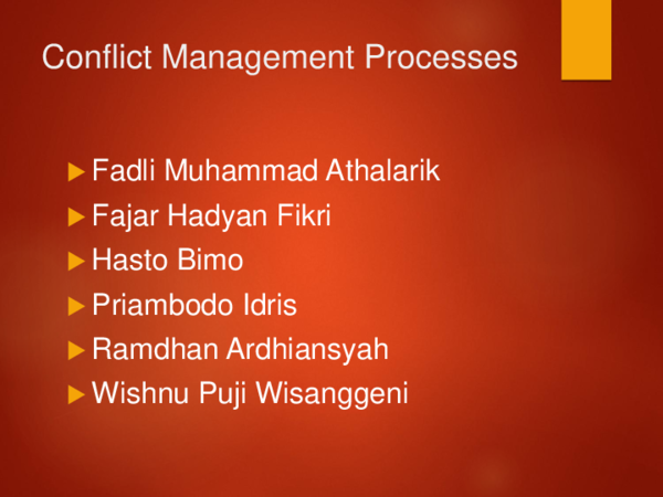 (PPT) PPT ORCOM Chapter 9 Conflict Management Process