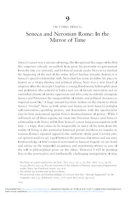 (PDF) Seneca and Neronian Rome In the mirror of time