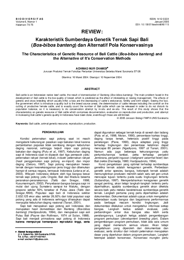 (PDF) Jurnal Genetika Ruminansia