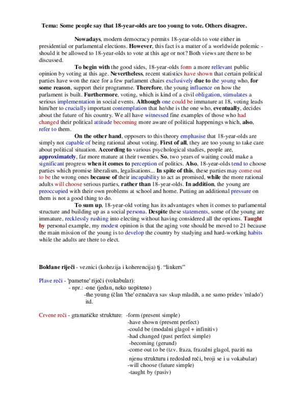 (DOC) Argumentative essay example written by a student