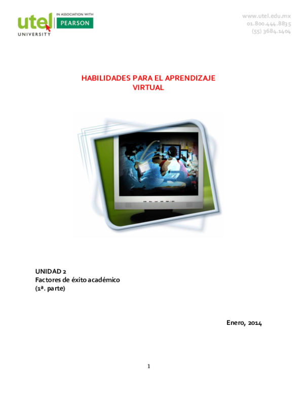 (PDF) HABILIDADES PARA EL APRENDIZAJE VIRTUAL UNIDAD 2 Factores de ...