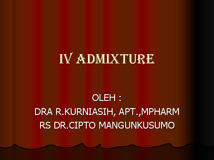 (PDF) IV Admixture Rev