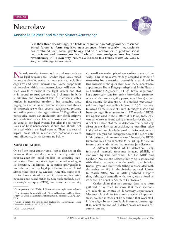 (PDF) Neurolaw