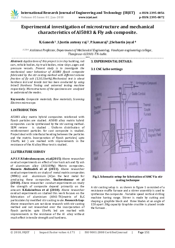 (PDF) Experimental investigation of microstructure and mechanical characteristics of Al5083 ...