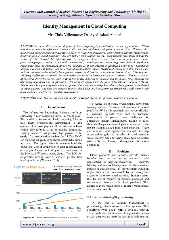 (PDF) Identity Management In Cloud Computing