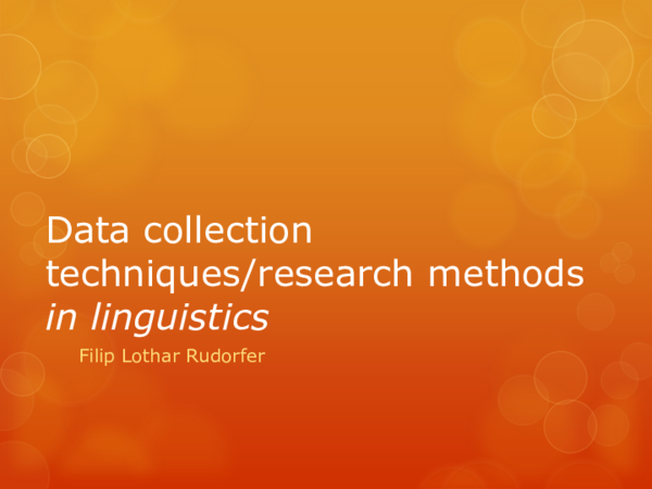 Ppt Data Collection Techniques In Sociolinguistics