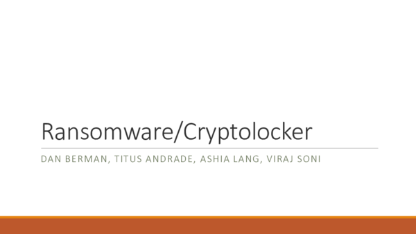 (PPT) Ransomware Presntation - Group Work