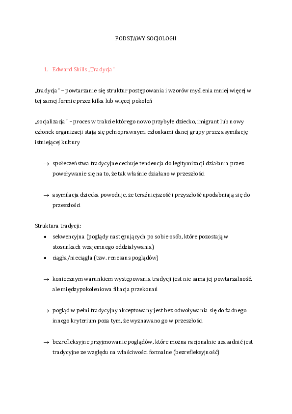 (DOC) PODSTAWY SOCJOLOGII