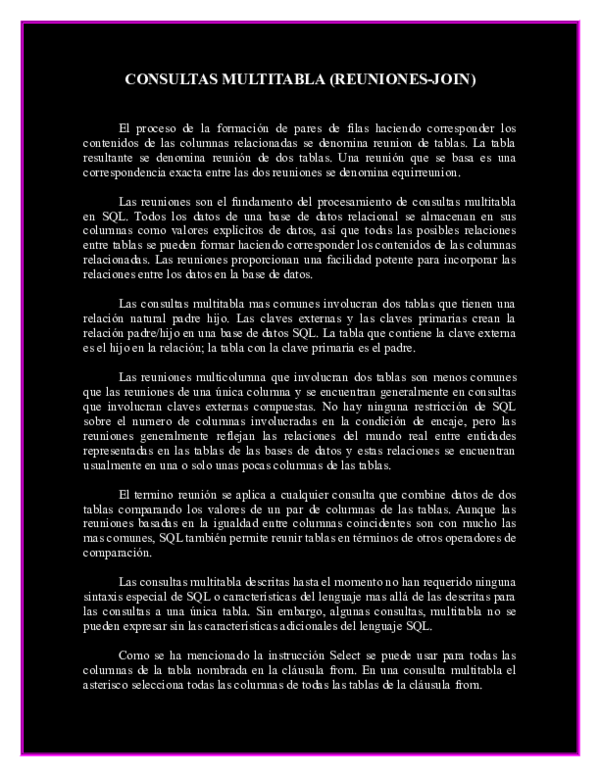 (DOC) CONSULTAS MULTITABLA (REUNIONES-JOIN