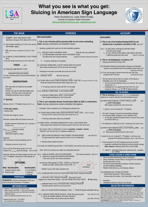 (PDF) What you see is what you get: Sluicing in American Sign Language ...