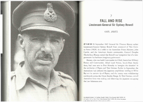 (PDF) ‘Rise and fall: Lieutenant General Sir Sydney Rowell’ in Craig ...