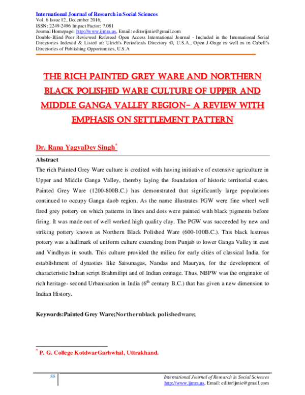 (PDF) THE RICH PAINTED GREY WARE AND NORTHERN BLACK POLISHED WARE ...
