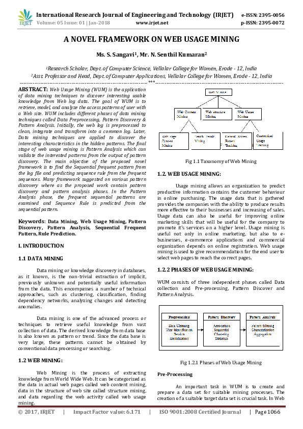 (PDF) A NOVEL FRAMEWORK ON WEB USAGE MINING | IRJET Journal - Academia.edu