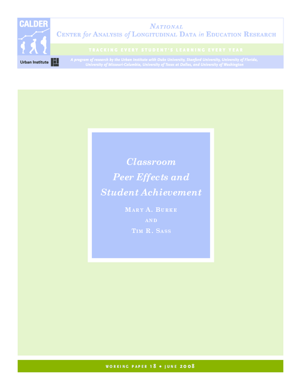 (PDF) Classroom Peer Effects and Student Achievement