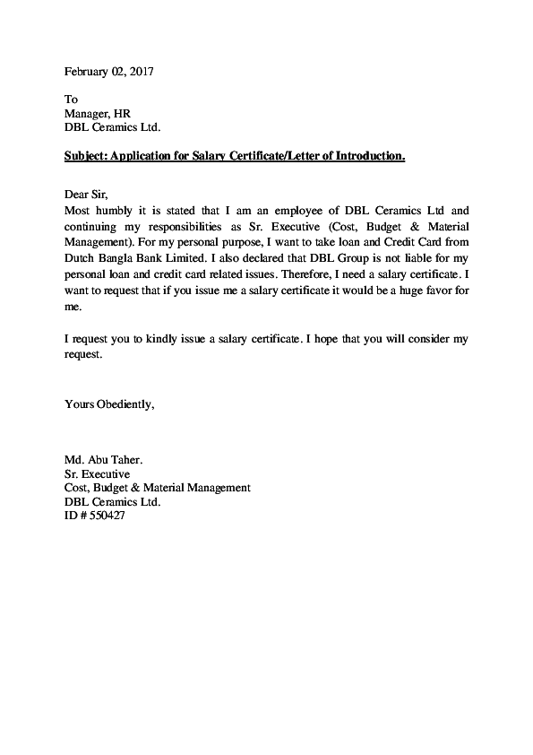 How To Write Application For Salary Slip Hohpaflash