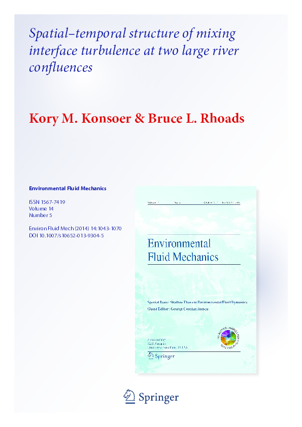 Pdf Spatialtemporal Structure Of Mixing Interface Turbulence At Two