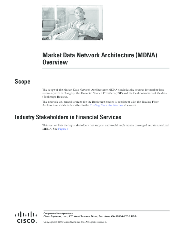 (PDF) Market Data Network Architecture (MDNA) Overview