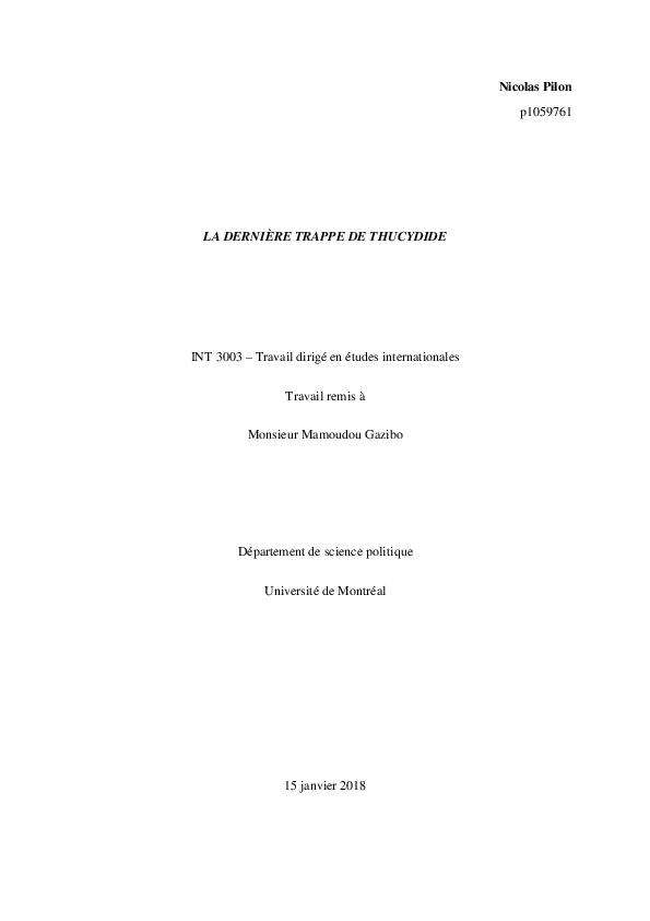 (DOC) Nicolas Pilon La derniere trappe de Thucydide | Nicolas Pilon ...