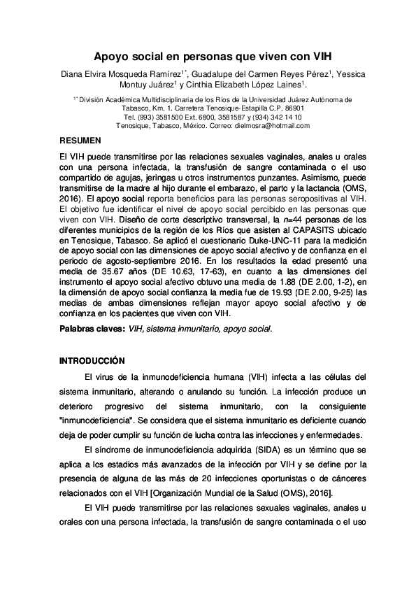 (DOC) Apoyo social en personas que viven con VIH