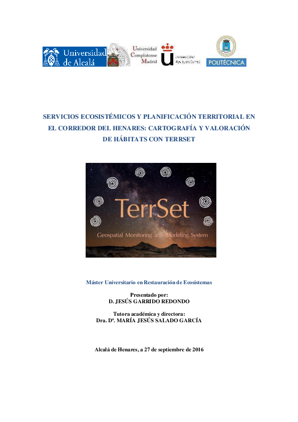 (PDF) SERVICIOS ECOSISTÉMICOS Y PLANIFICACIÓN TERRITORIAL EN EL ...