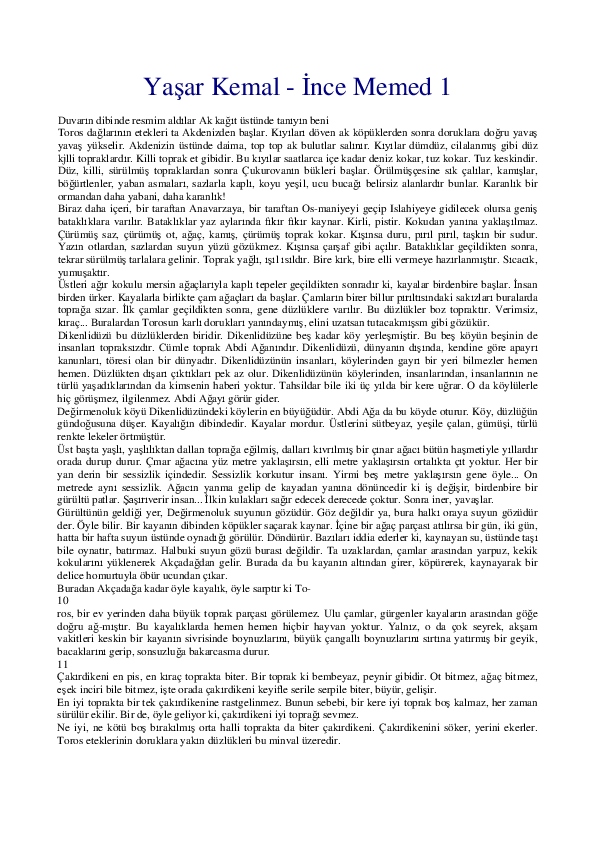 (PDF) Yaar Kemal -nce Memed 1