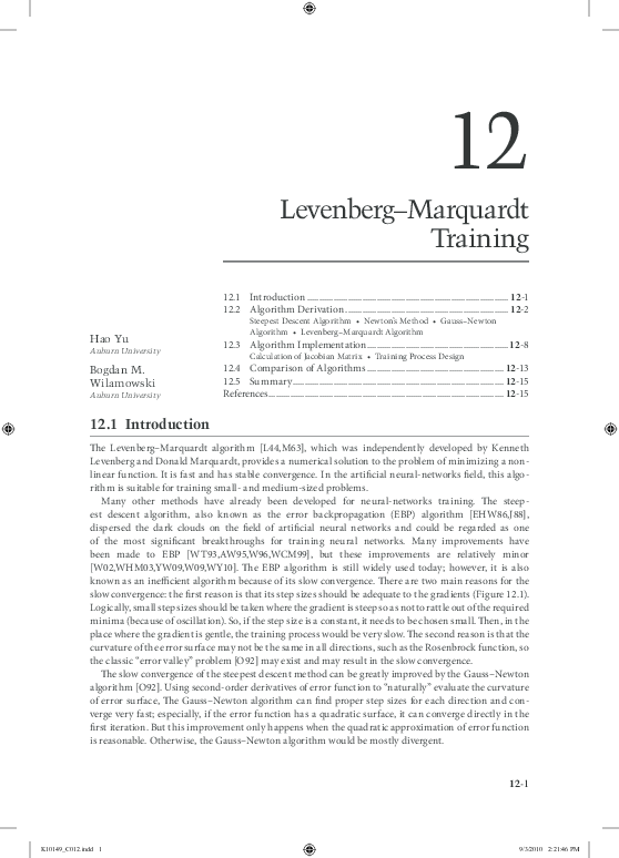 (PDF) Levenberg-Marquardt