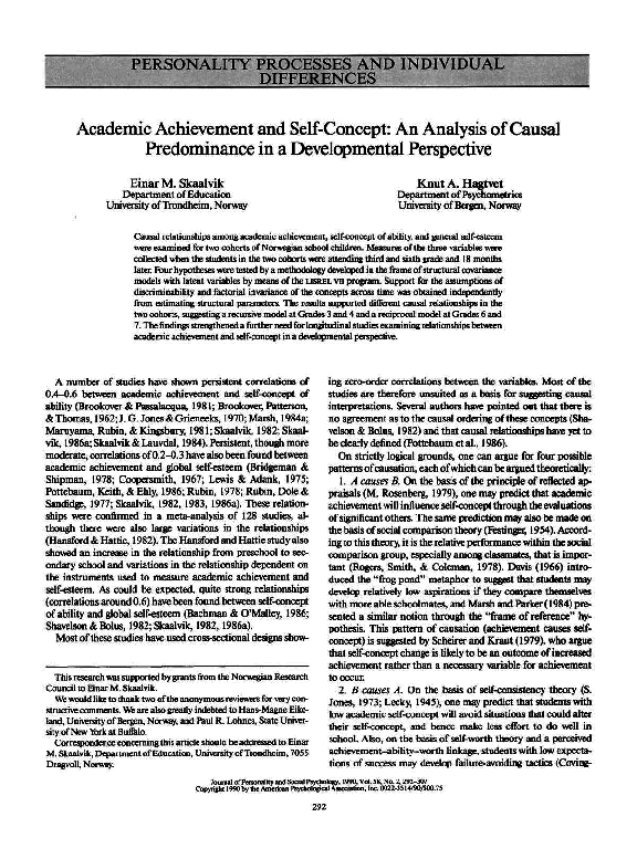 (PDF) PERSONALITY PROCESSES AND INDIVIDUAL DIFFERENCES Academic ...