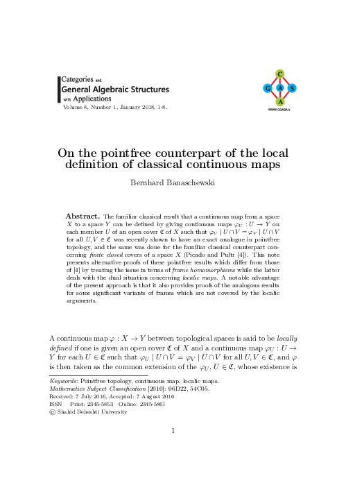 (PDF) On the pointfree counterpart of the local definition of classical ...