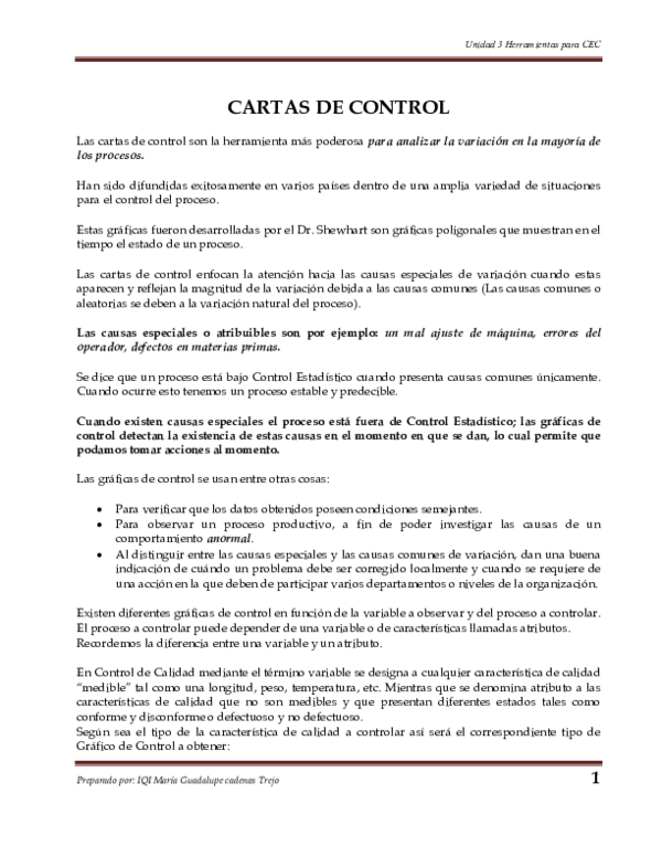 (PDF) CARTAS DE CONTROL