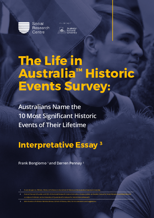 (PDF) The Life in Australia ™ Historic Events Survey: Interpretative ...