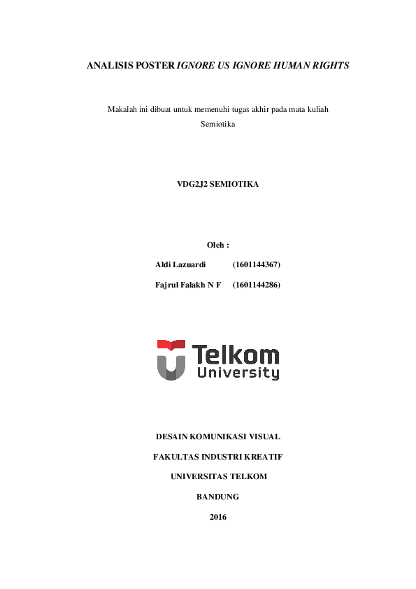 (PDF) Analisis Poster Ignore Us Ignore Human Rights (Tugas Akhir Mata ...
