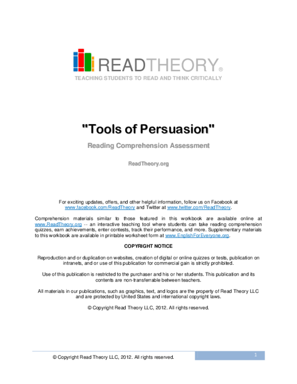 (PDF) Tools of Persuasion Free Sample