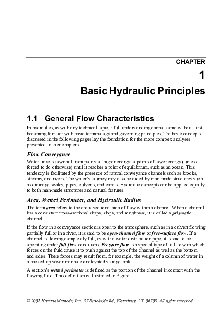 (PDF) Basic Hydraulic Principles