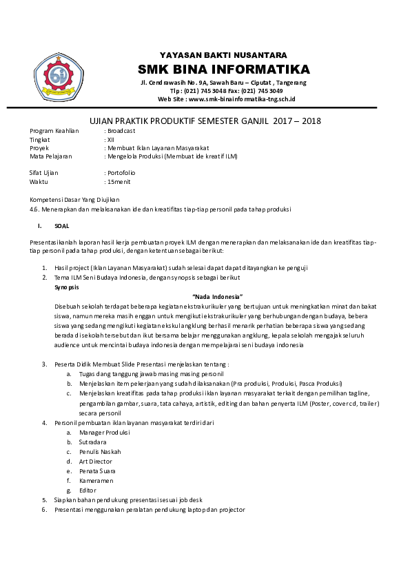 (DOC) SMK BINA INFORMATIKA