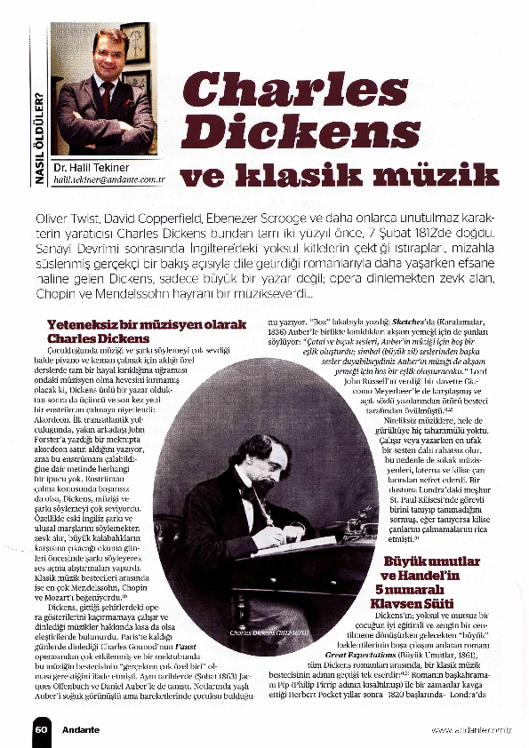 (PDF) Tekiner, Halil. Charles Dickens ve klasik müzik. Andante 2012;9 ...