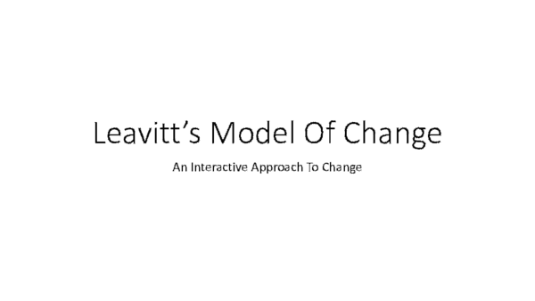 (PPT) Leavitts Model Of Change