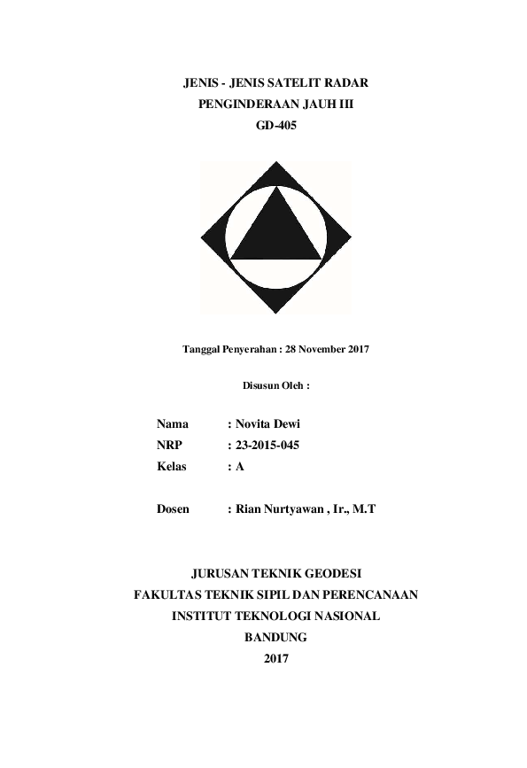(PDF) JENIS -JENIS SATELIT RADAR