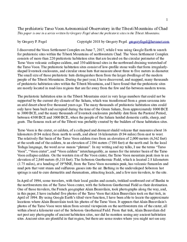 (PDF) The prehistoric Tarso Voon Astronomical Observatory in the ...