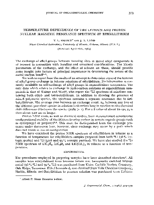 (PDF) Temperature dependence of the lithium and proton nuclear magnetic ...