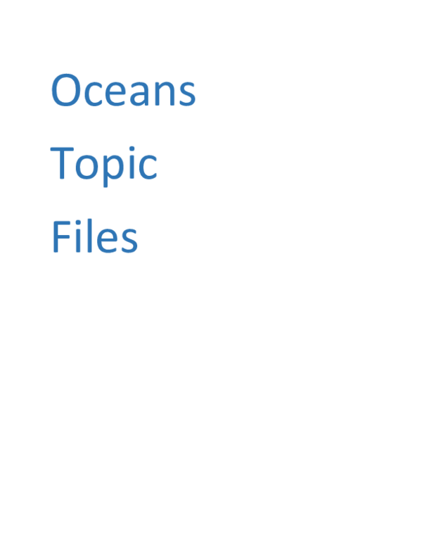 (DOC) Oceans Topic Files