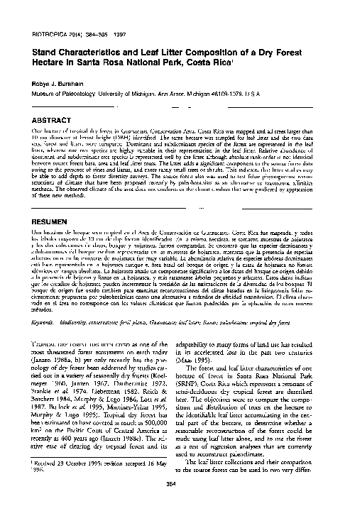 (PDF) Stand Characteristics and Leaf Litter Composition of a Dry Forest ...