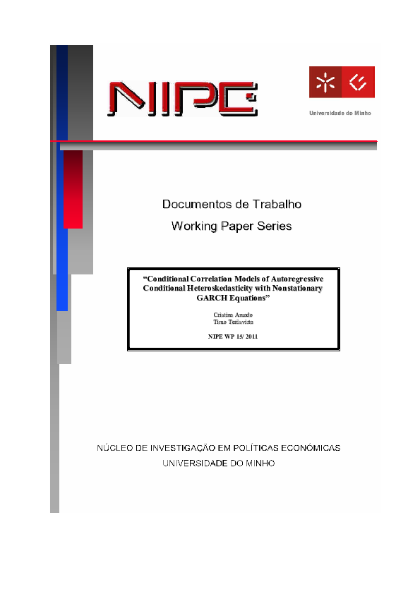 Pdf Conditional Correlation Models Of Autoregressive Conditional
