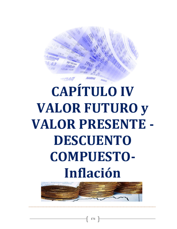(PDF) CAPÍTULO IV VALOR FUTURO y VALOR PRESENTE - DESCUENTO COMPUESTO- Inflación