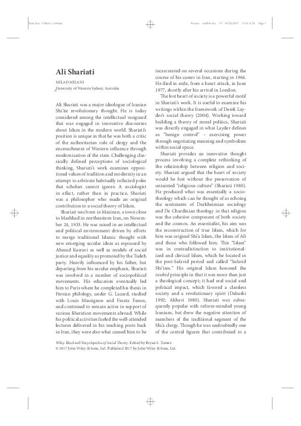 (PDF) Ali Shariati
