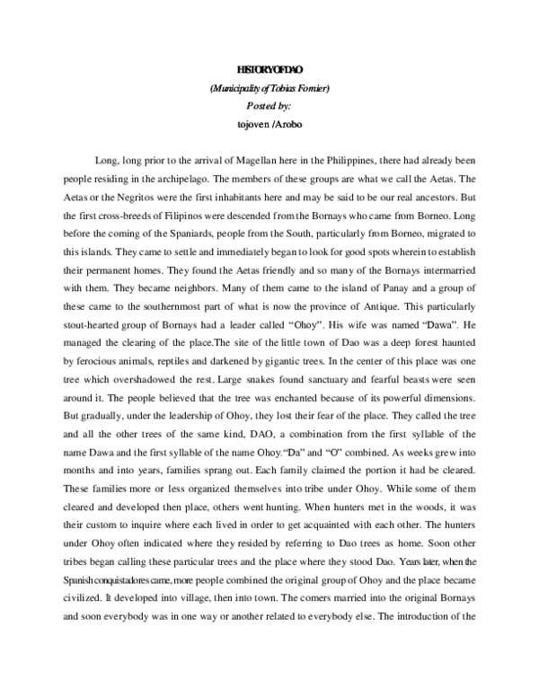 (DOC) HISTORY OF DAO