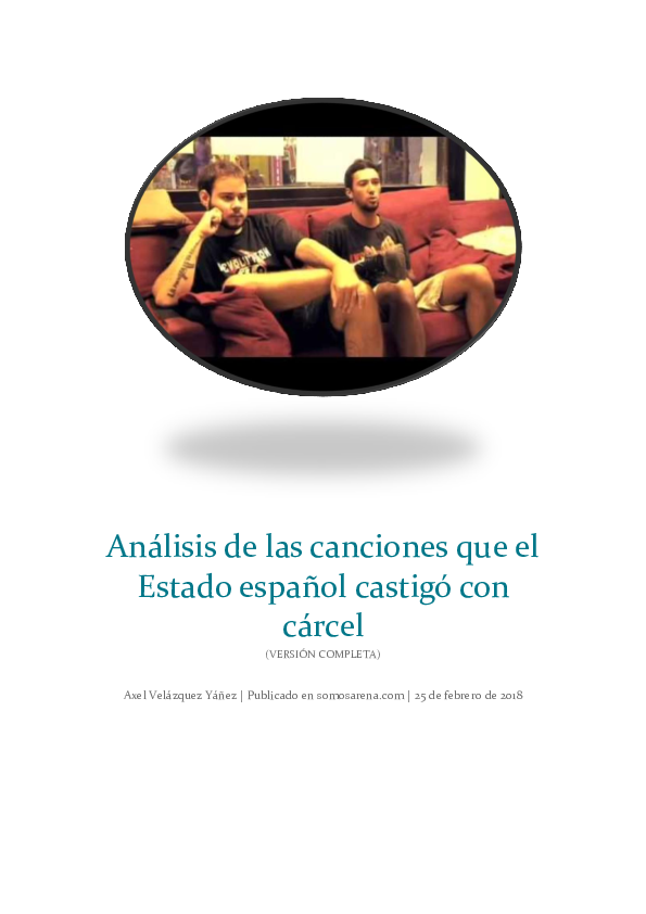 (PDF) Análisis de las canciones que el Estado español castigó con ...