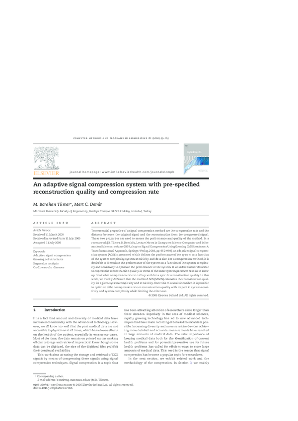 (PDF) An adaptive signal compression system with pre-specified reconstruction quality and ...